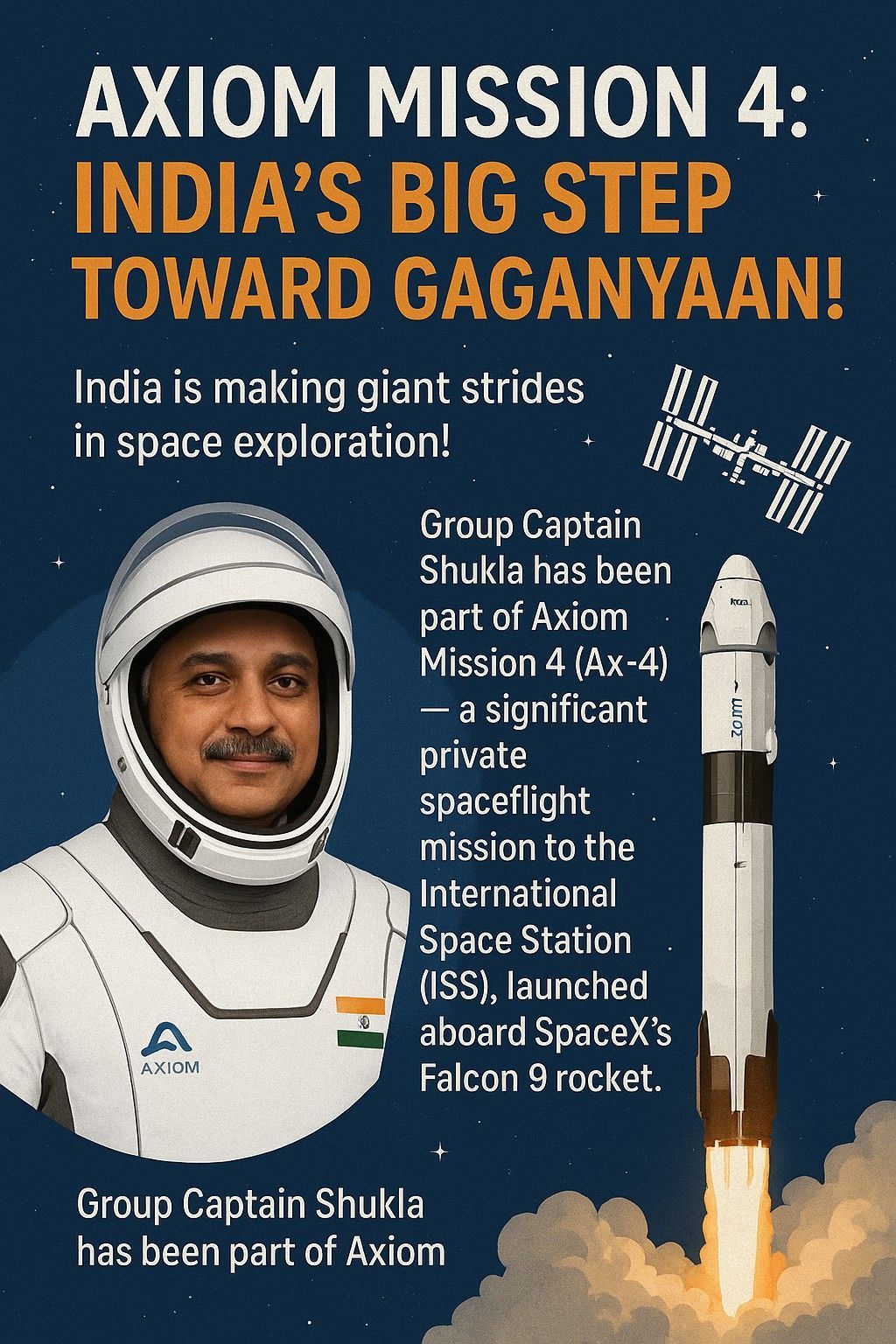 India’s Astronaut Joins Private ISS Mission: Key Step Toward Gaganyaan 2026